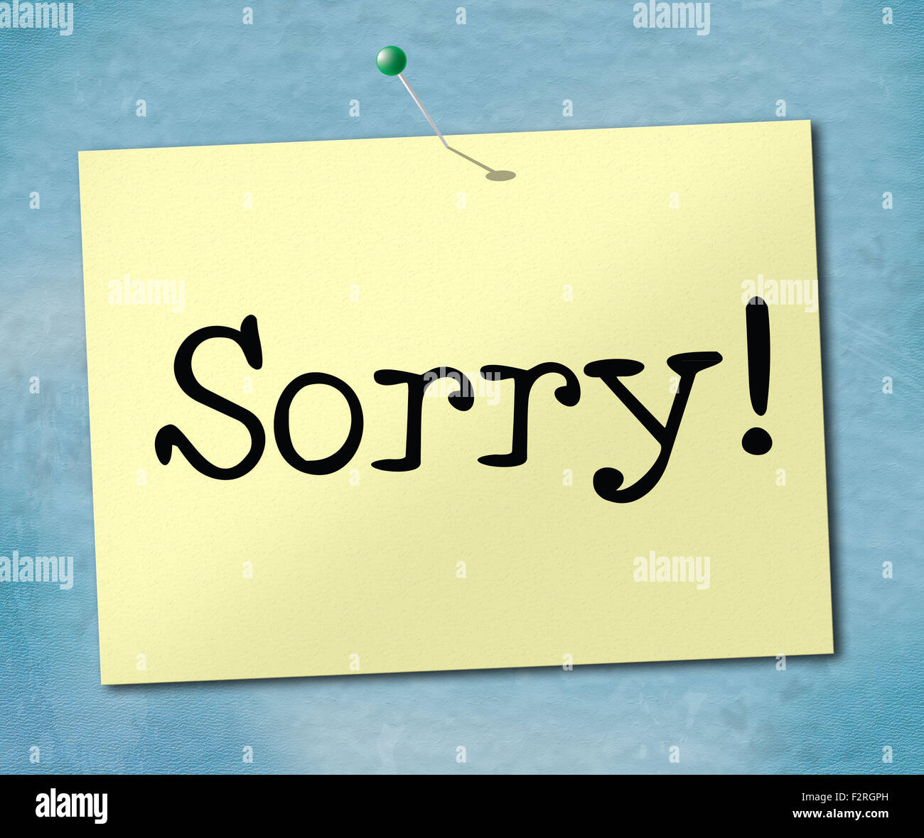 Sorry Sign Showing Advertisement Placard And Apologize Stock Photo - Alamy