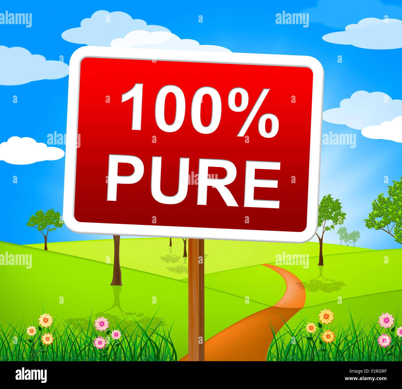 Hundred Percent Pure Meaning Uncorrupted Wholesome And Unstained Stock ...