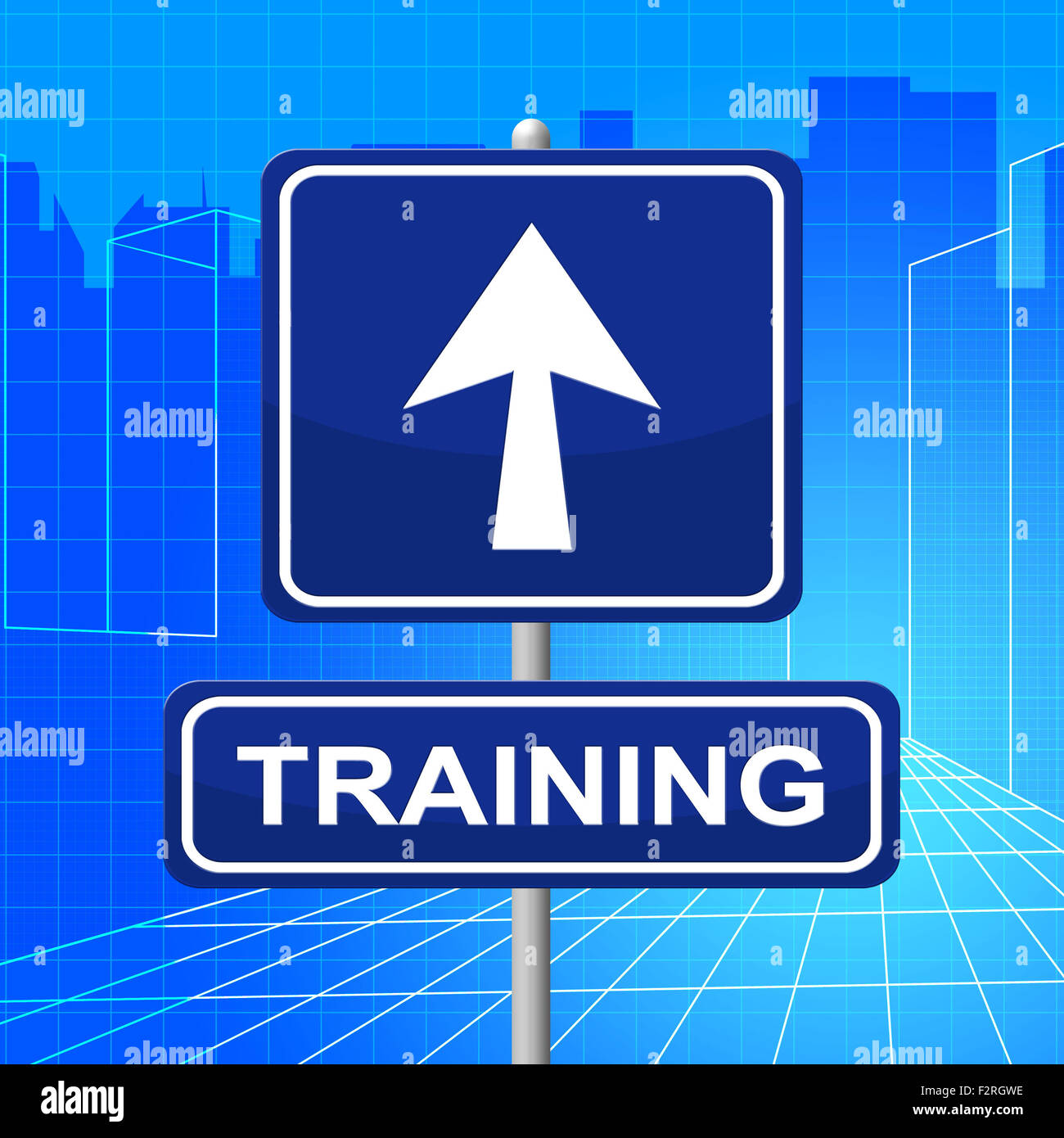 Training Sign Meaning Placard Coaching And Seminar Stock Photo - Alamy