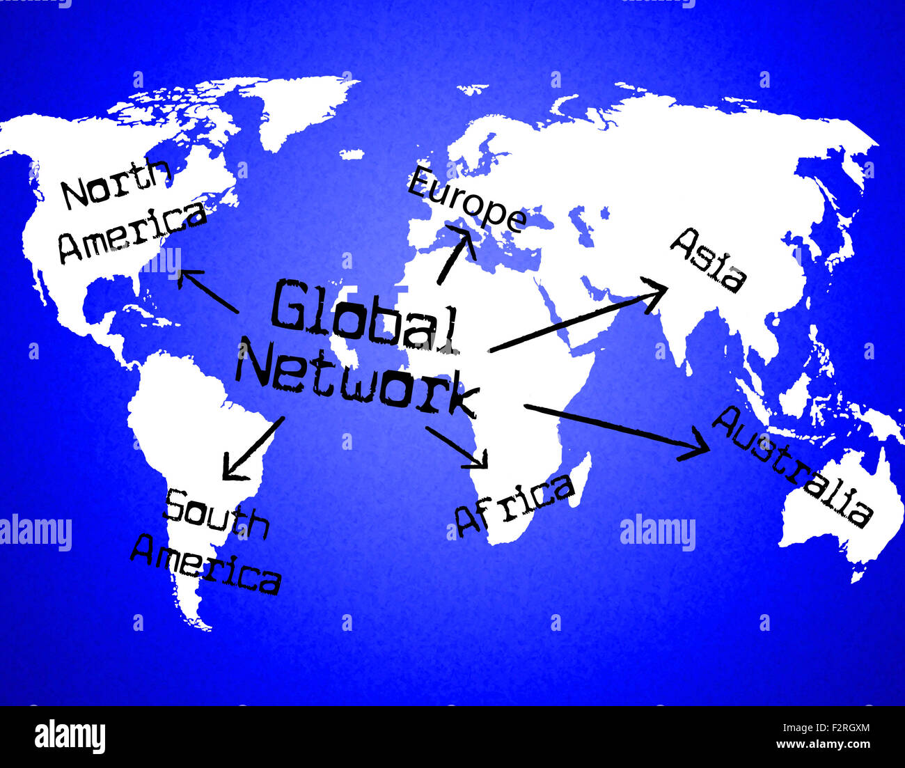 Global Network Representing World Communicate And Globe Stock Photo - Alamy