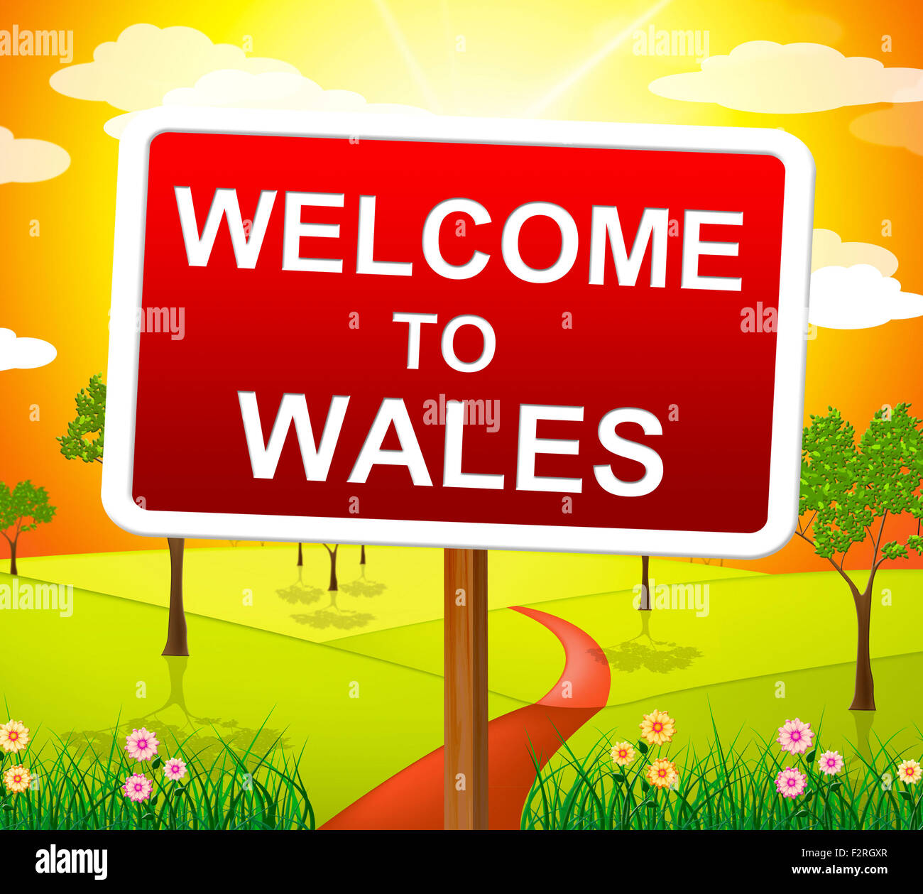 Welcome to wales countryside hi-res stock photography and images - Alamy