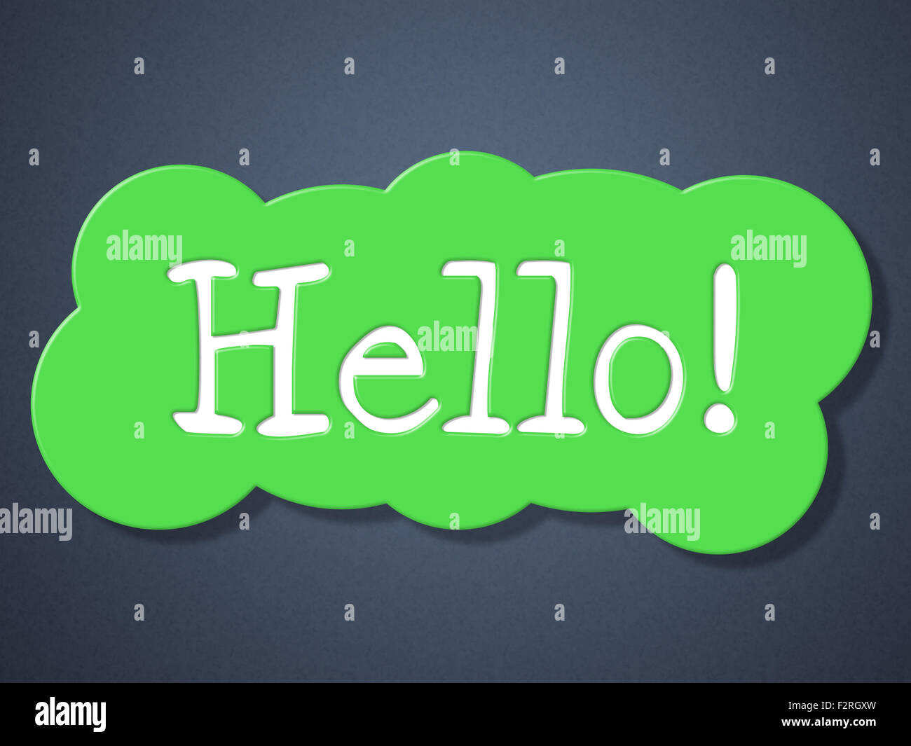 Sign Hello Representing How Are You And Good Day Stock Photo - Alamy