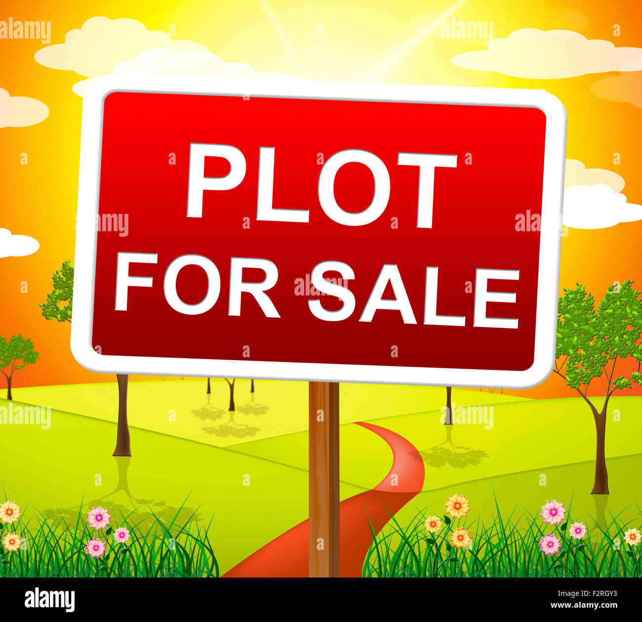Plot For Sale Showing Real Estate Agent And Property Stock Photo - Alamy
