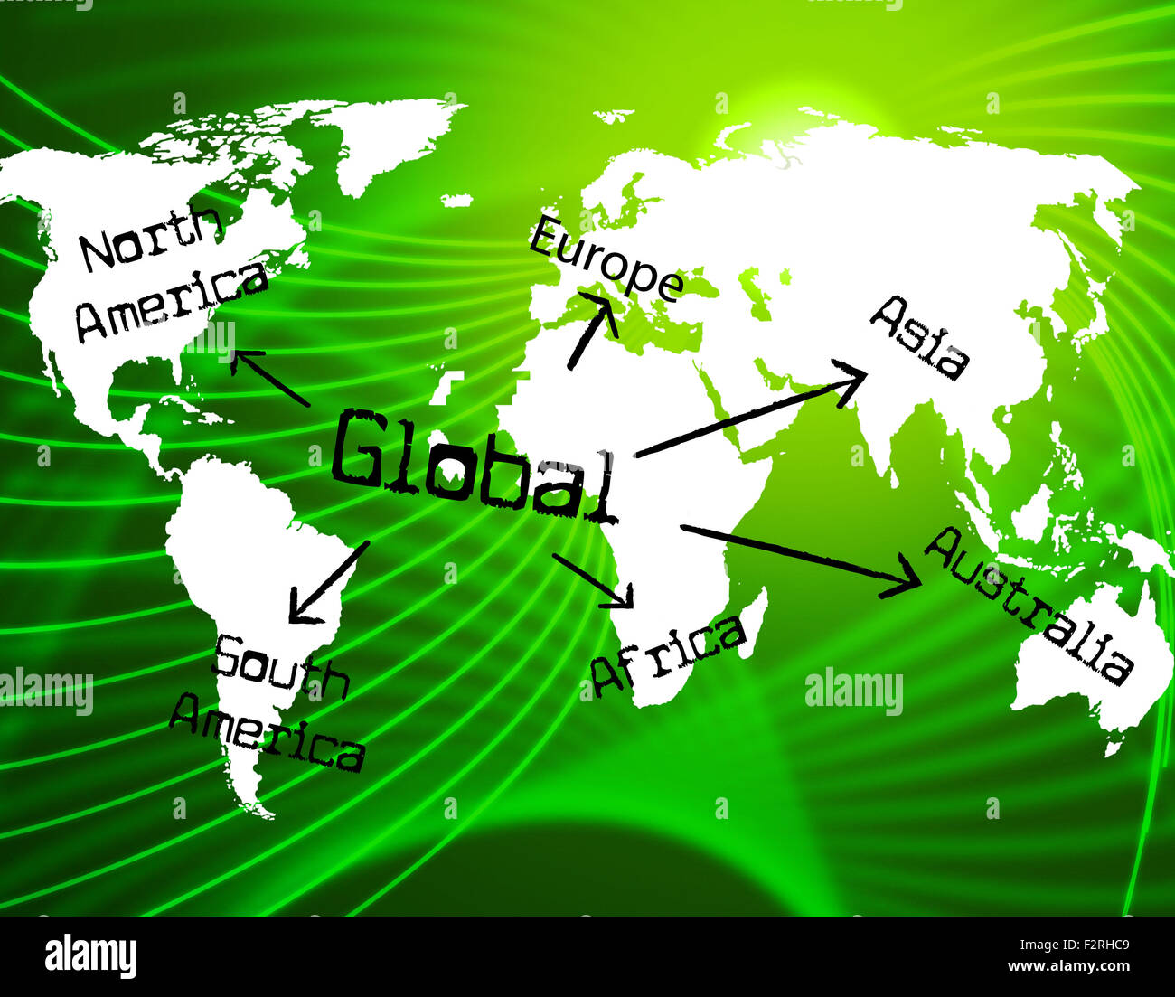 Global World Indicating Corporation Worldwide And Worldly Stock Photo ...
