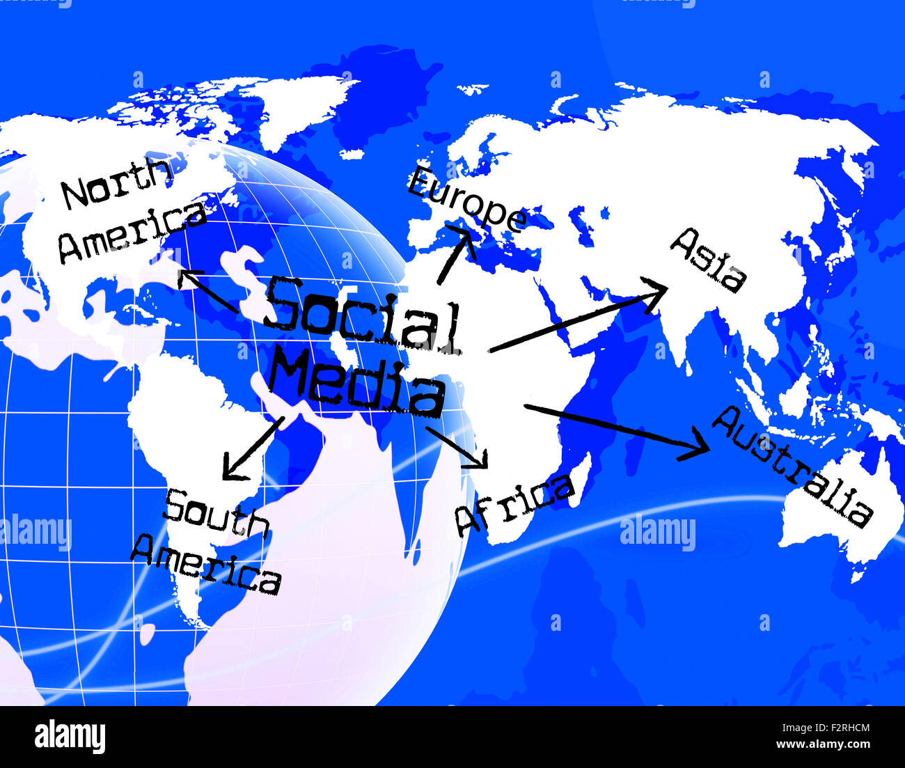 Social Media Representing World Wide Web And Website Stock Photo - Alamy