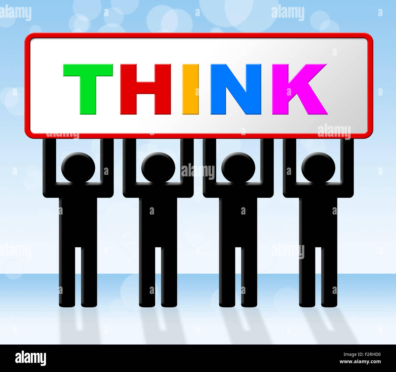 Thinking Think Showing Consideration Contemplation And Contemplating ...