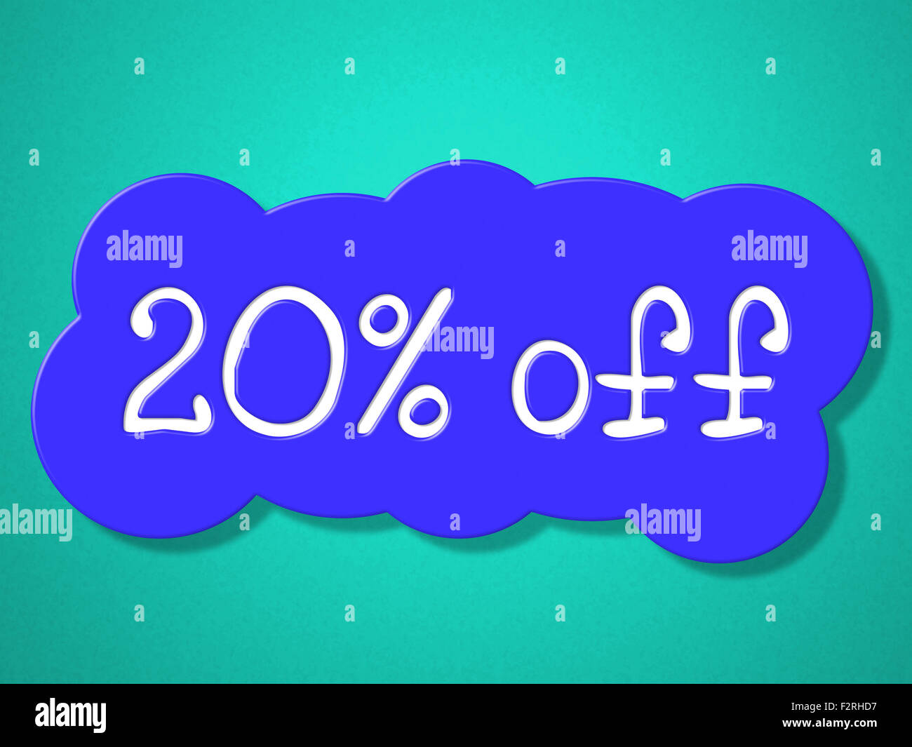 Twenty Percent Off Representing Discount Reduction And Promotional ...