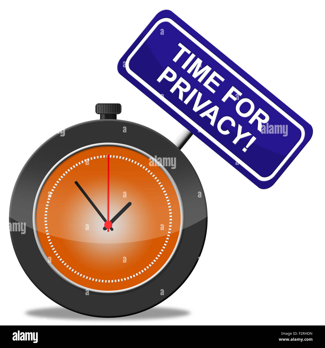 Time For Privacy Indicating At The Moment And Now Stock Photo - Alamy