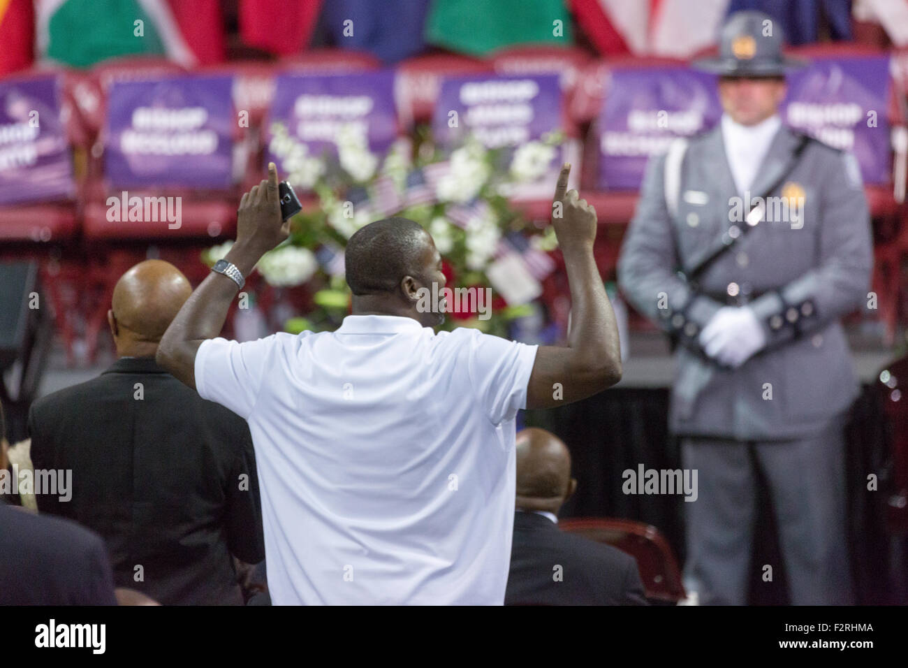 U.S. President Barack Obama attends the funeral of slain State Senator ...