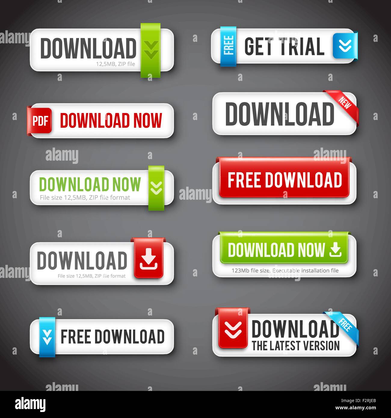 3d upload download buttons hi-res stock photography and images - Alamy