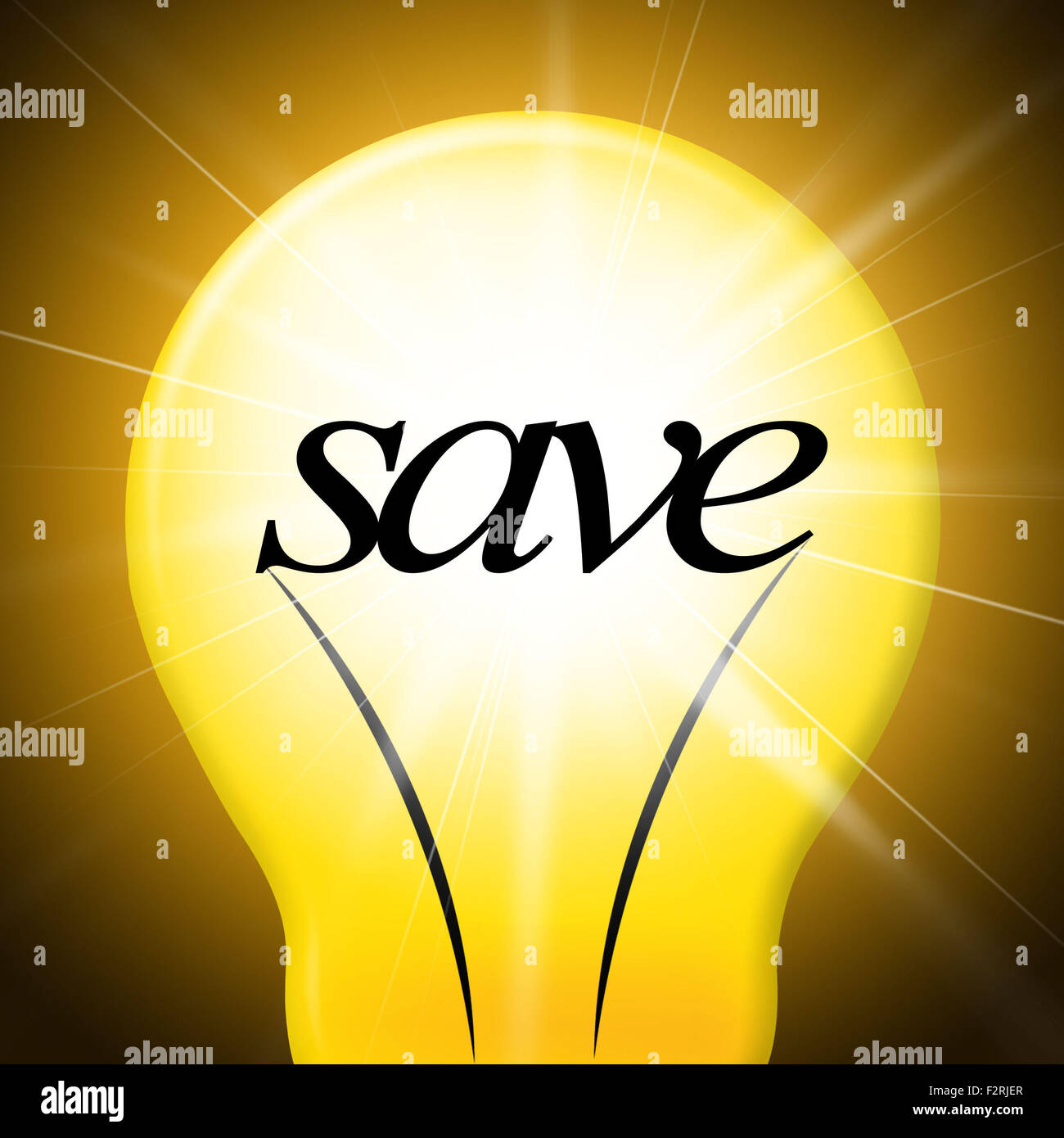 Save Lightbulb Showing Savings Bright And Money Stock Photo - Alamy