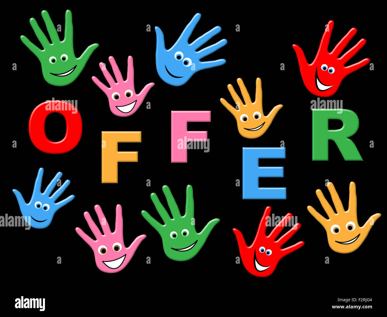 Kids Offer Showing Discount Retail And Promotion Stock Photo - Alamy