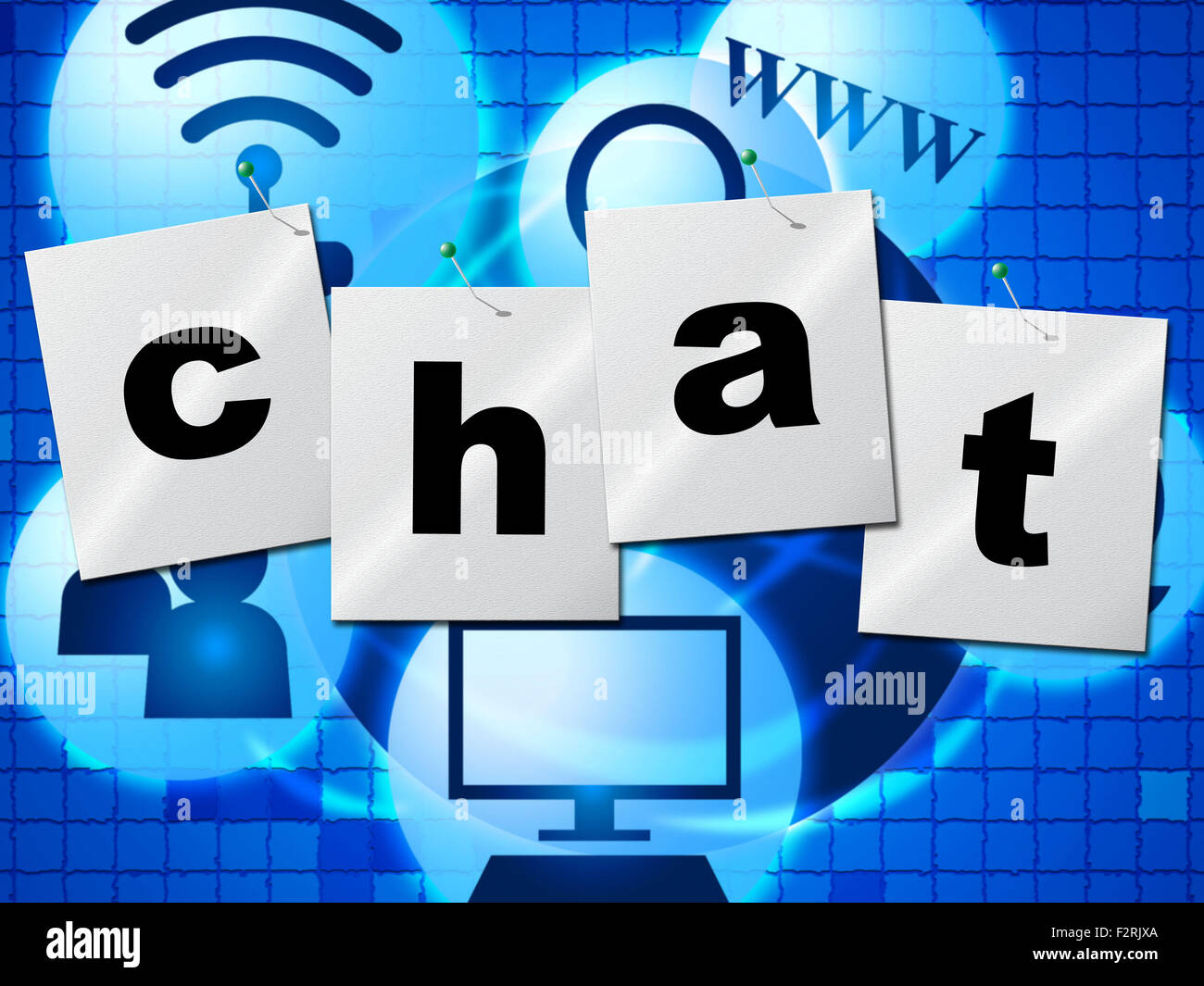 Chatting Chat Meaning Messenger Communicating And Talk Stock Photo - Alamy