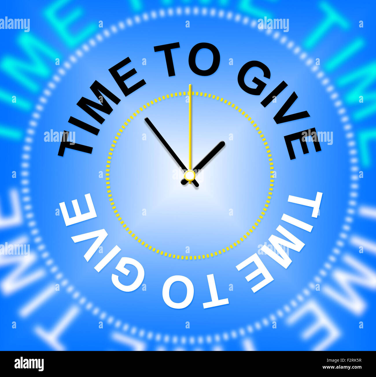 Time To Give Showing Proffer Devote And Grant Stock Photo - Alamy