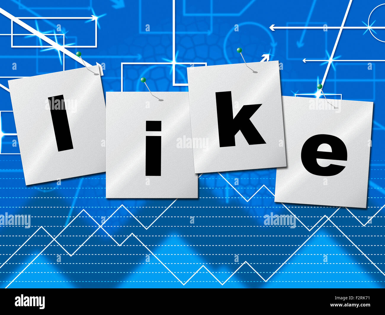 Like Fans Showing Social Media And Liking Stock Photo - Alamy