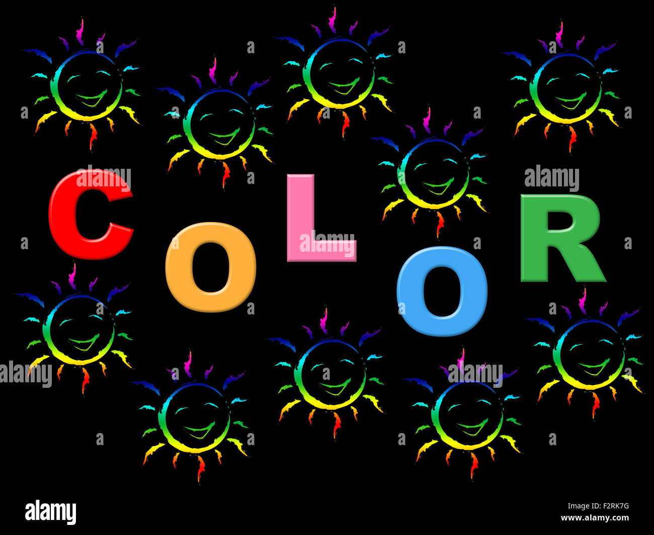 Colorful Joy Showing Happiness Vibrant And Fun Stock Photo - Alamy