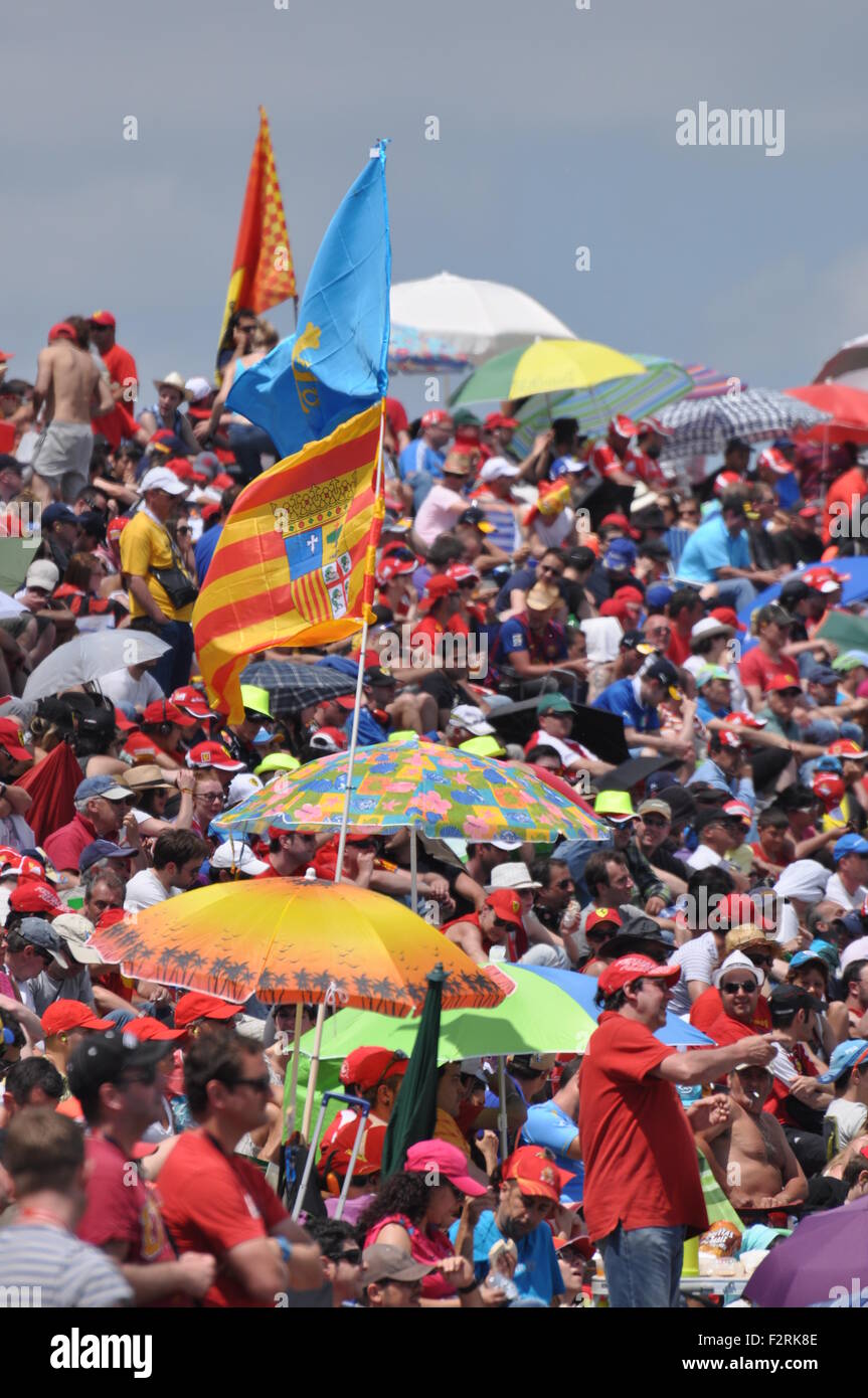 Spectators at the Spanish Grand Prix Stock Photo - Alamy