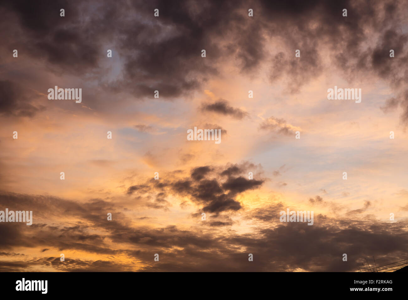 Patterns of clouds on the evening sky Stock Photo - Alamy