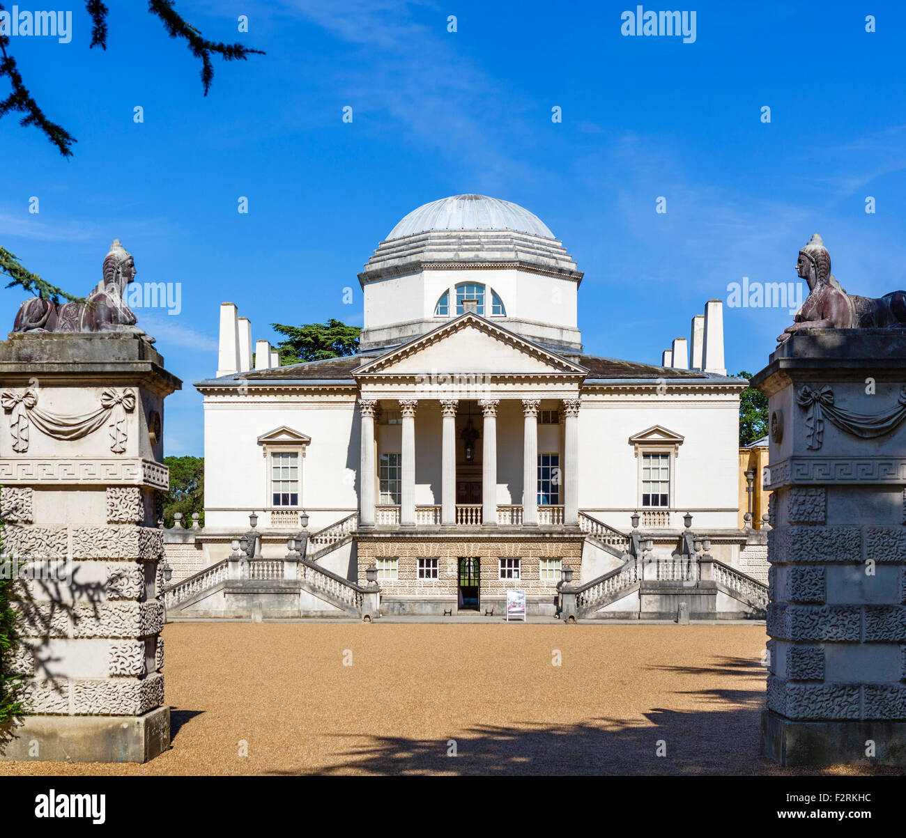 Chiswick House, an early 18thC Palladian villa in Chiswick, London ...