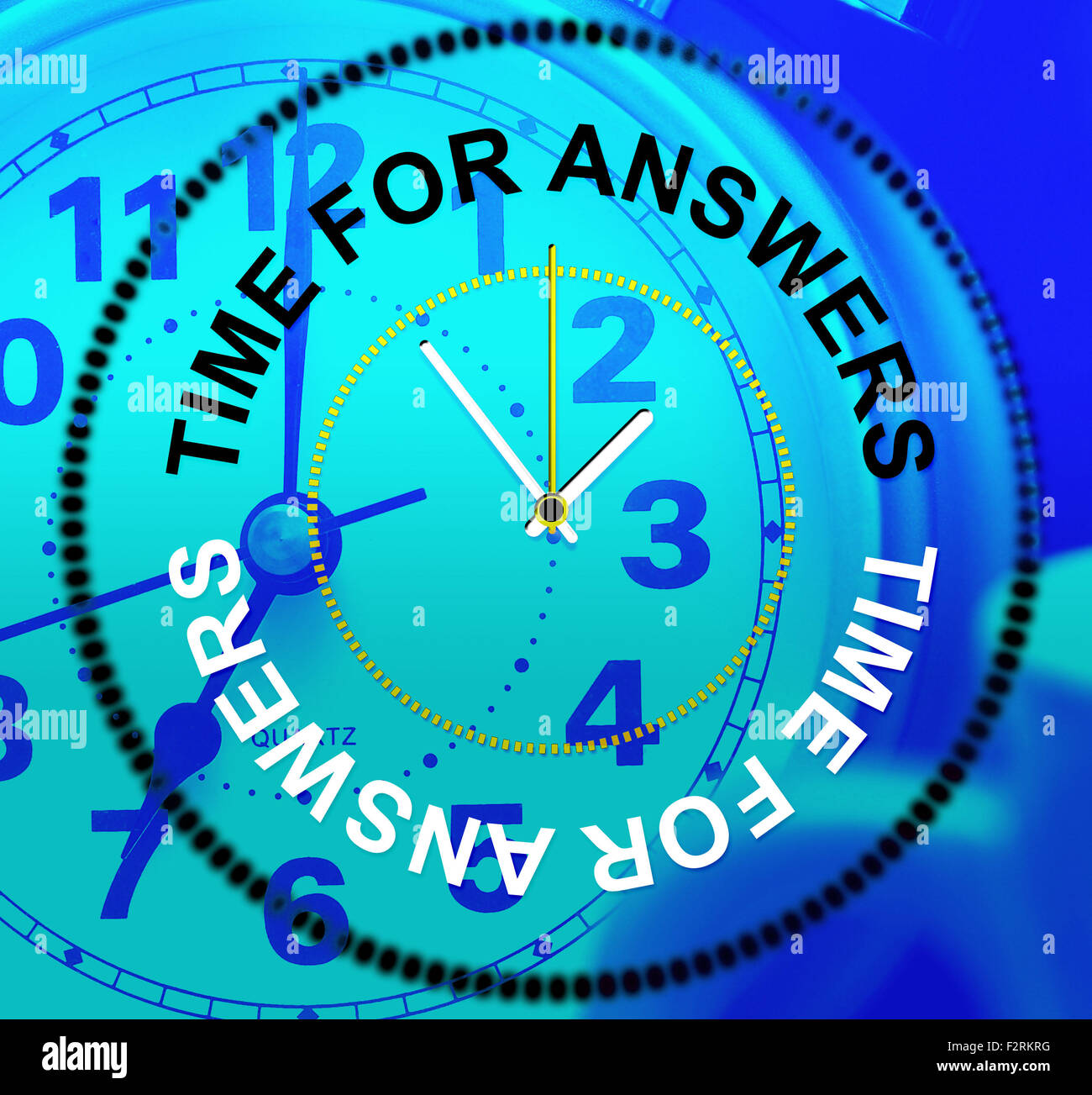 Time For Answers Representing Knowhow Help And Info Stock Photo - Alamy