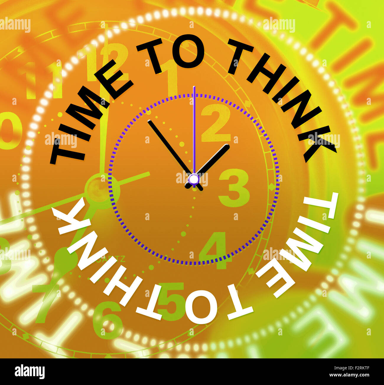 Time To Think Showing Reflecting Idea And Reflection Stock Photo - Alamy