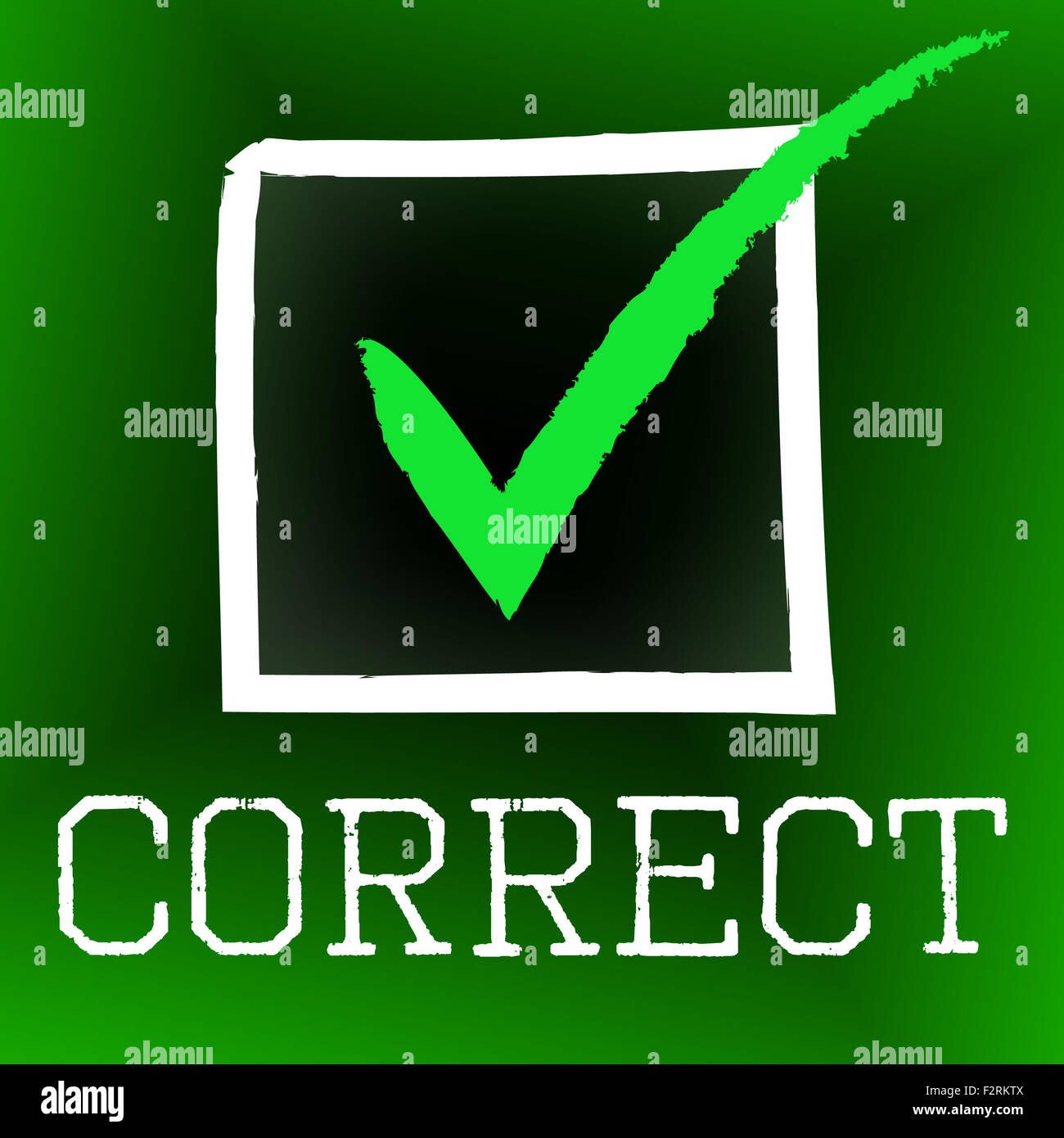 Tick Correct Indicating All Right And Agreeing Stock Photo - Alamy