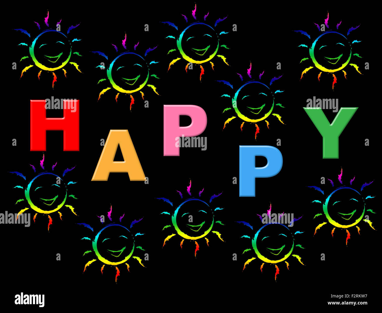 Happy Kids Representing Joyful Fun And Children Stock Photo - Alamy