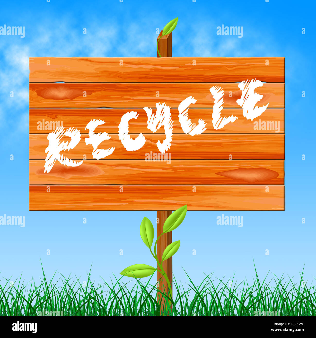 Recycle Recyclable Meaning Earth Friendly And Reuse Stock Photo - Alamy