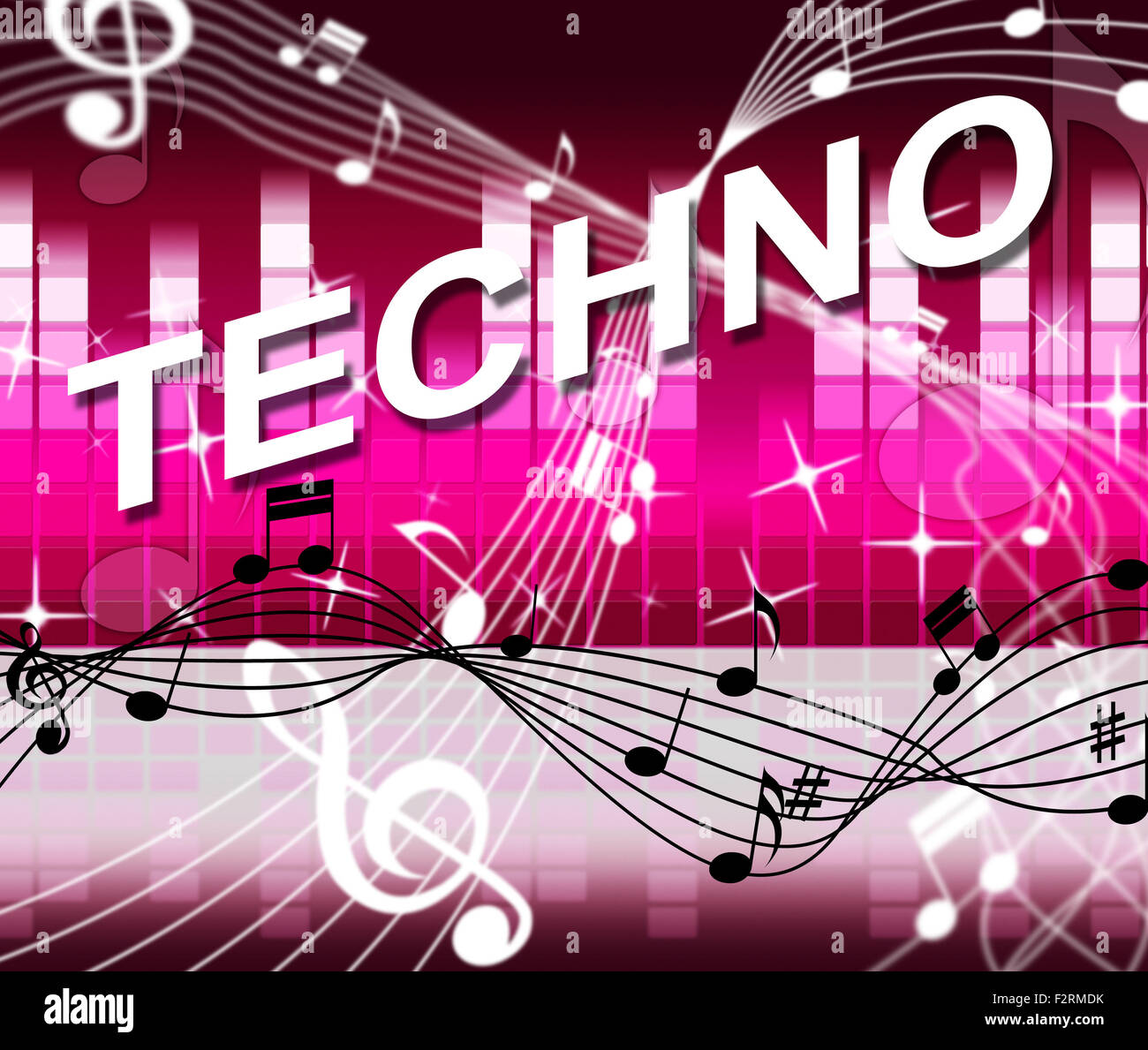 Techno Music Indicating Sound Track And Celebration Stock Photo - Alamy