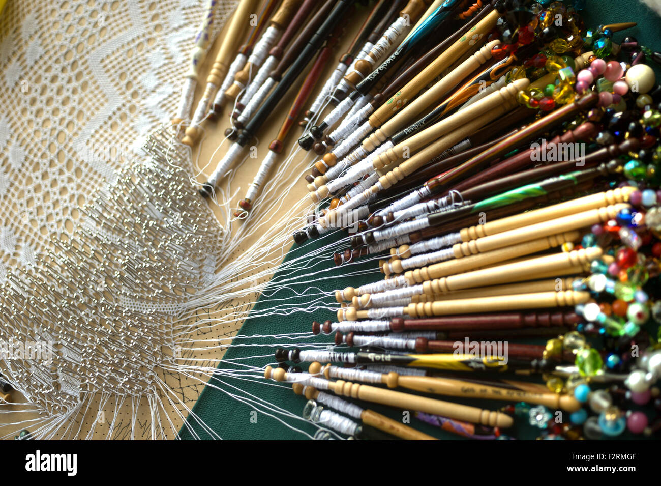 Tools for lace-making Stock Photo - Alamy
