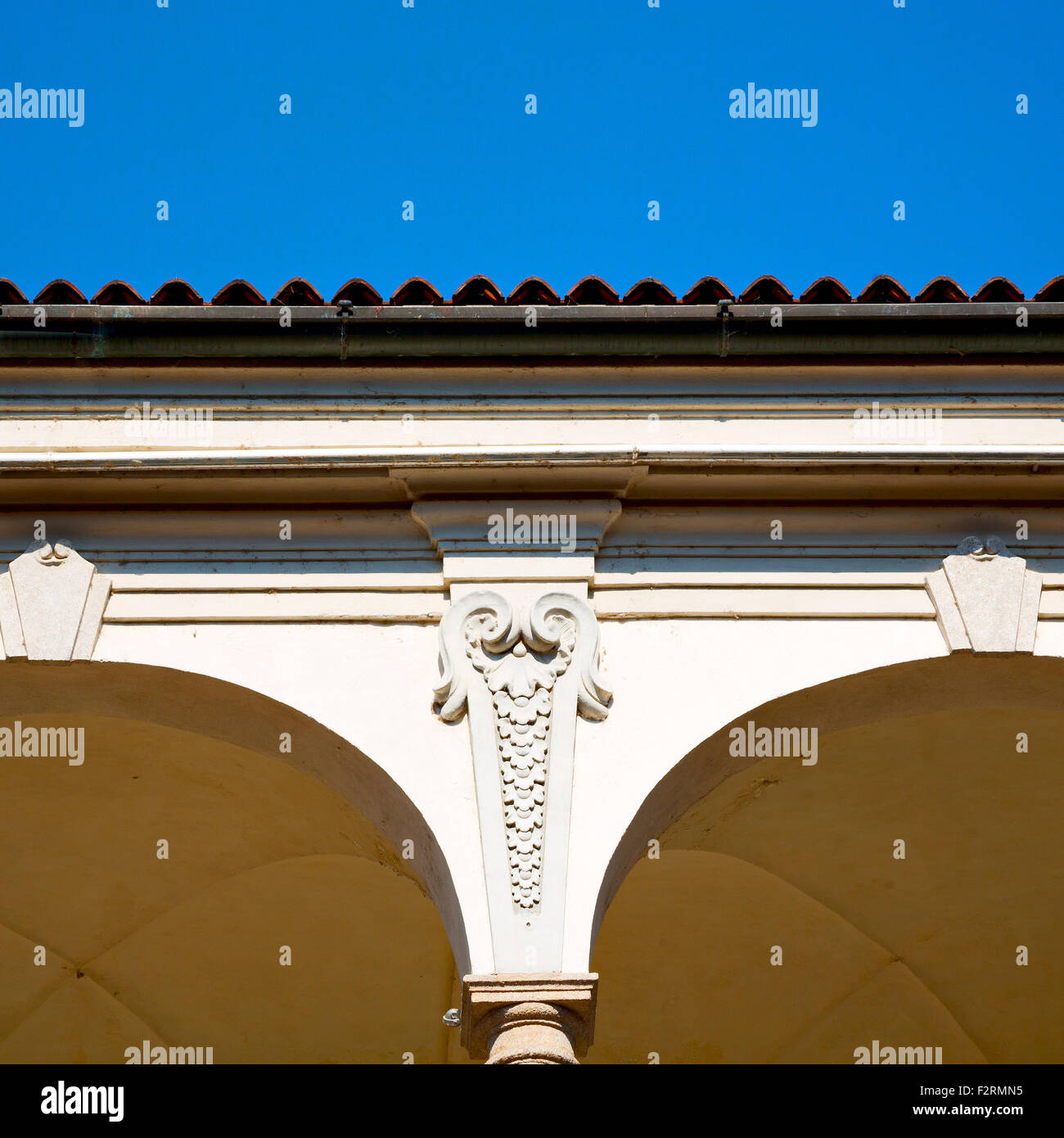 abstract old column in the country of europe italy and marble brick ...