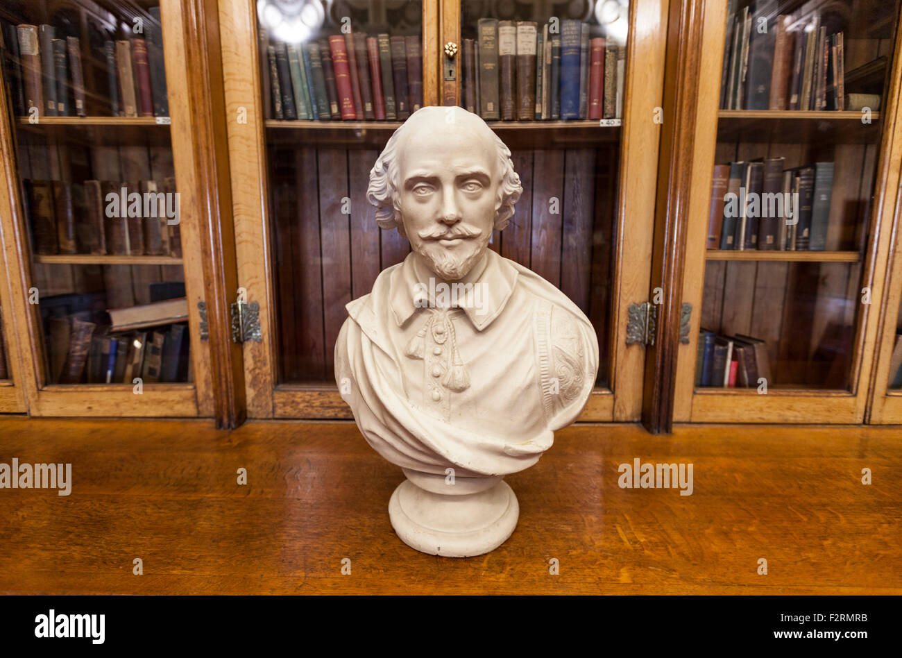 A bust of William Shakespeare in the Shakespeare Memorial Room, Library ...