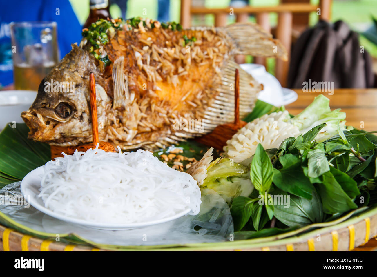 Fried fish prepared in the traditional Vietnamese Stock Photo - Alamy