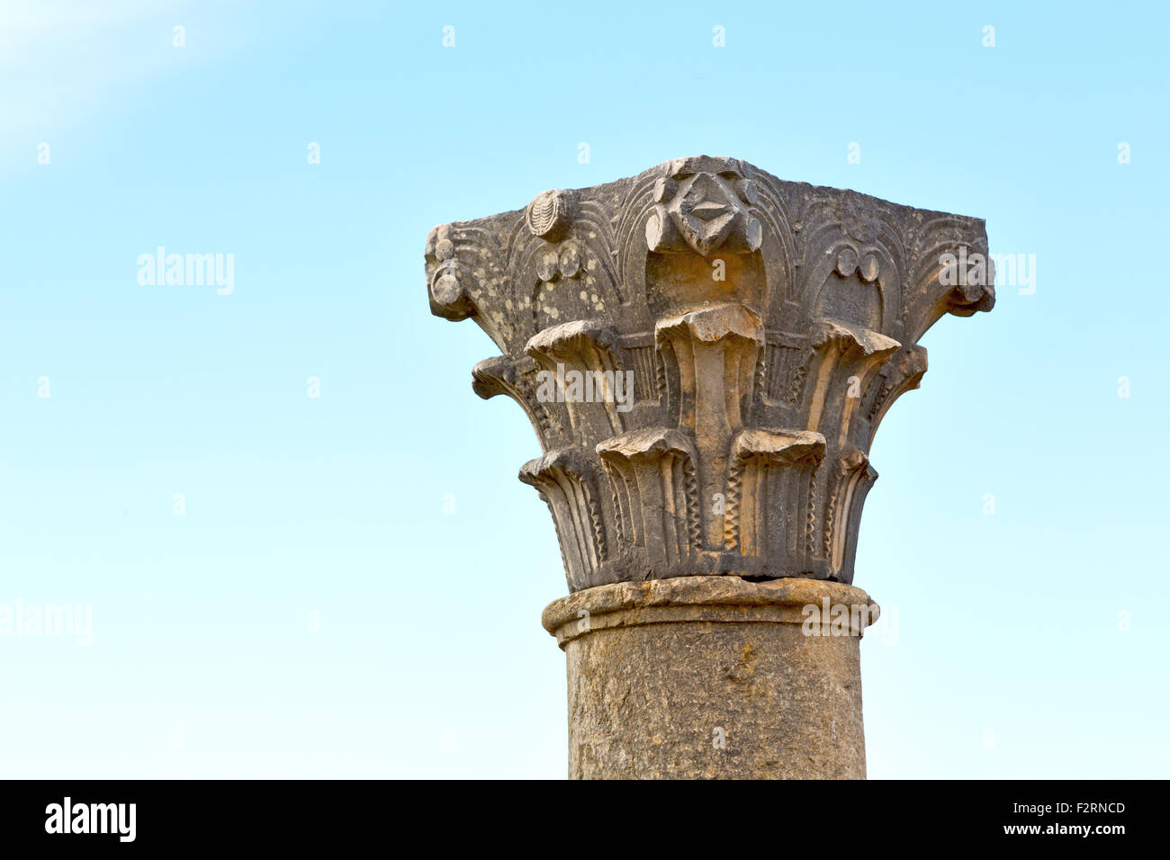 old column in the africa sky history and nature Stock Photo - Alamy
