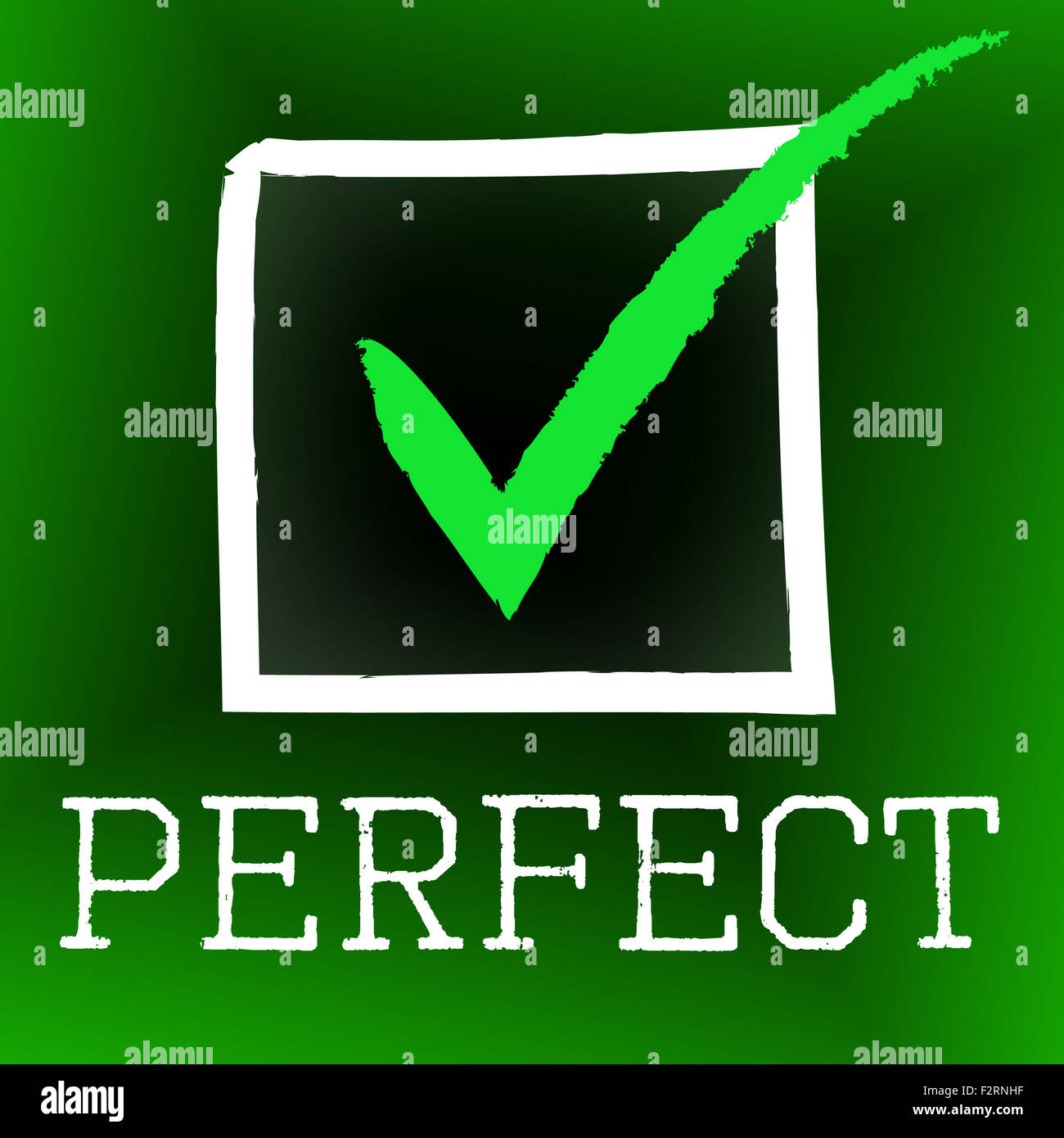 Tick Perfect Indicating Ultimate Finest And Supreme Stock Photo - Alamy