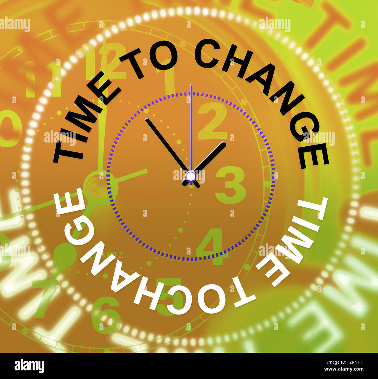 Time To Change Representing Changed Reform And Rethinking Stock Photo ...