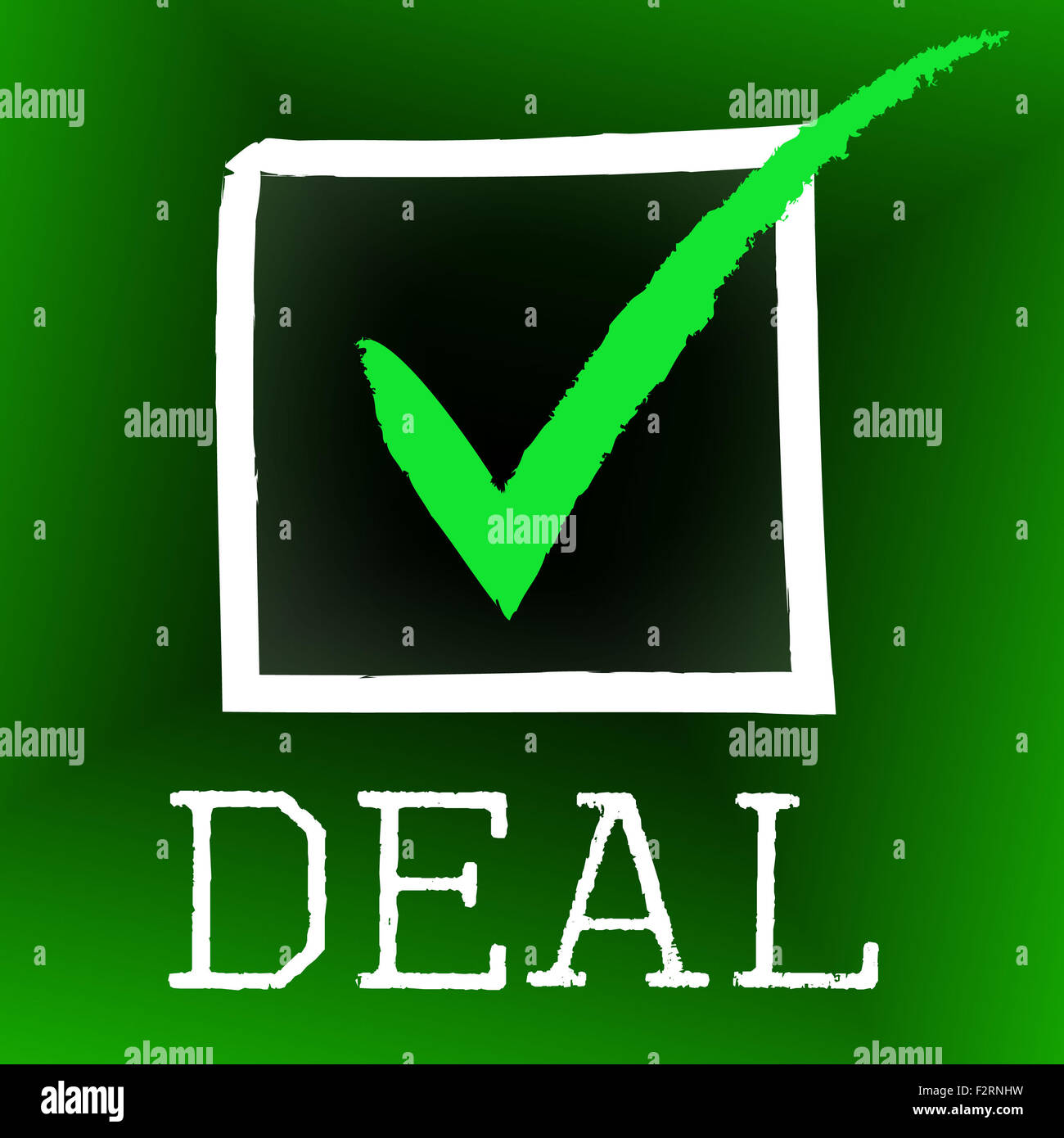 Deal Tick Showing Hot Deals And Passed Stock Photo - Alamy