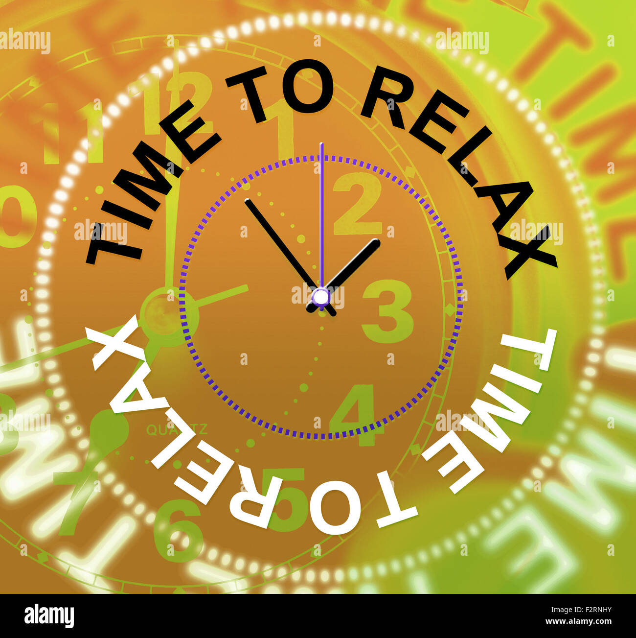 Time To Relax Showing Tranquil Peace And Break Stock Photo - Alamy