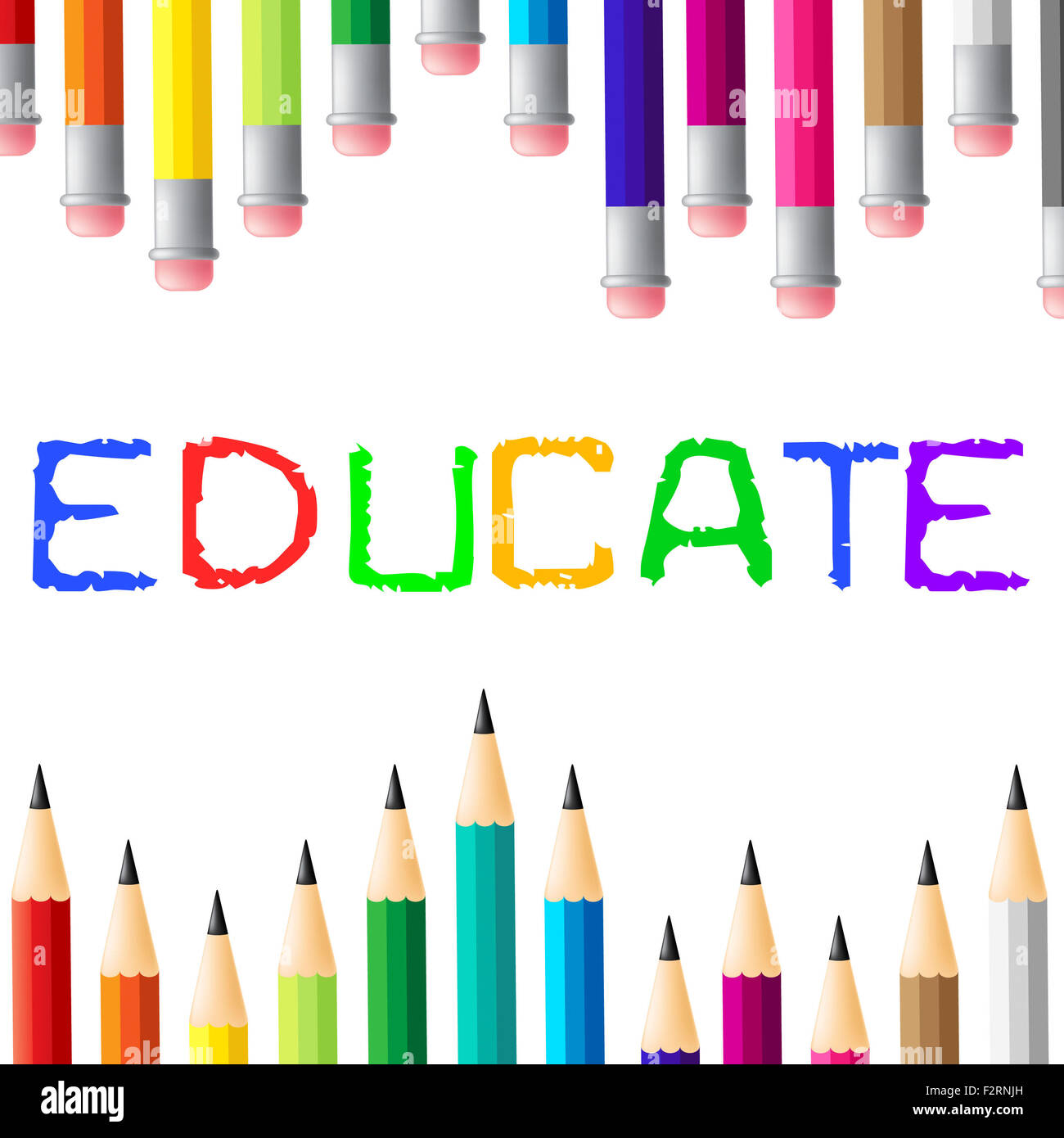 Educate Education Indicating Training Schooling And Development Stock ...
