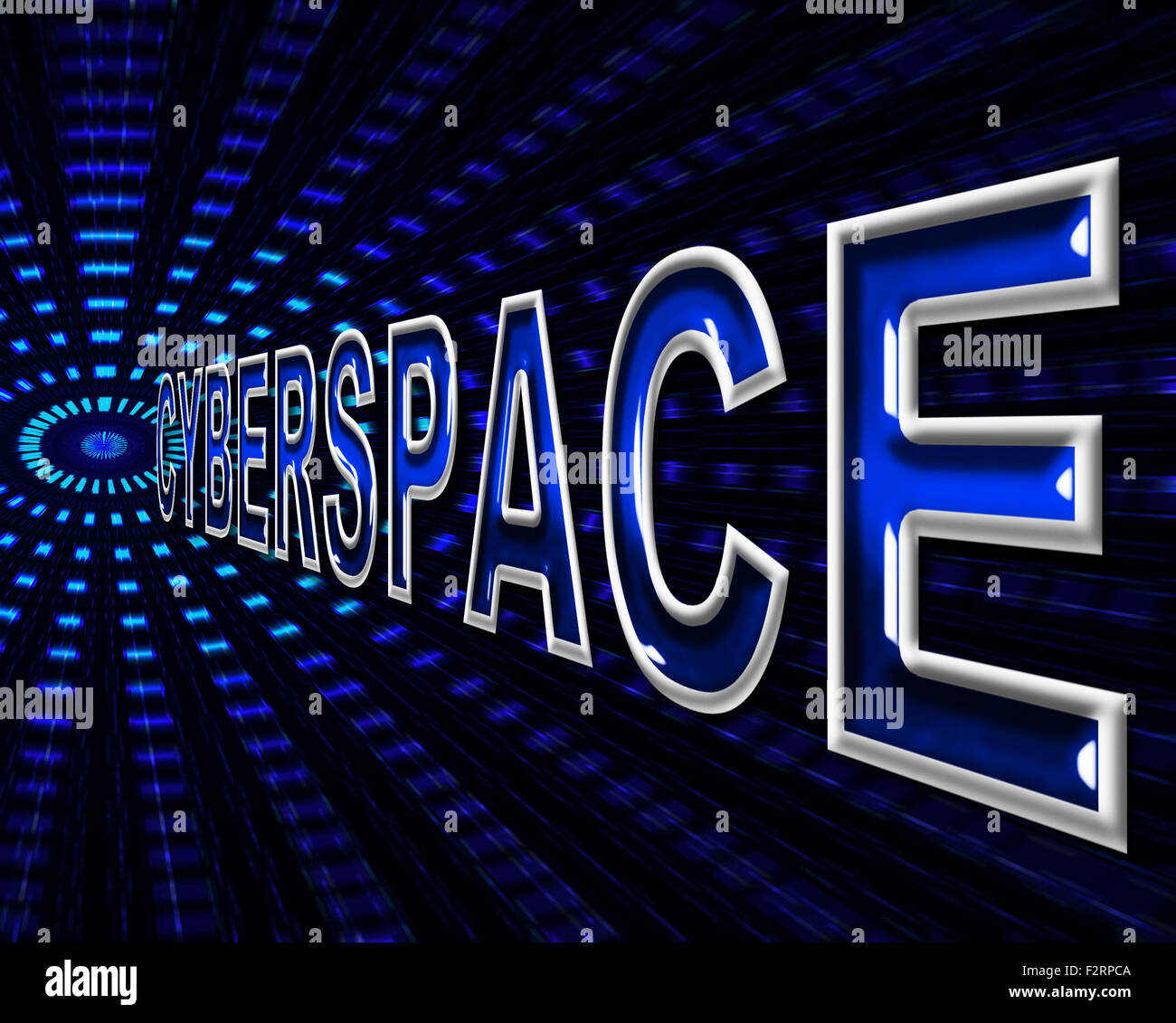 Cyberspace Internet Showing World Wide Web And High Tech Stock Photo ...