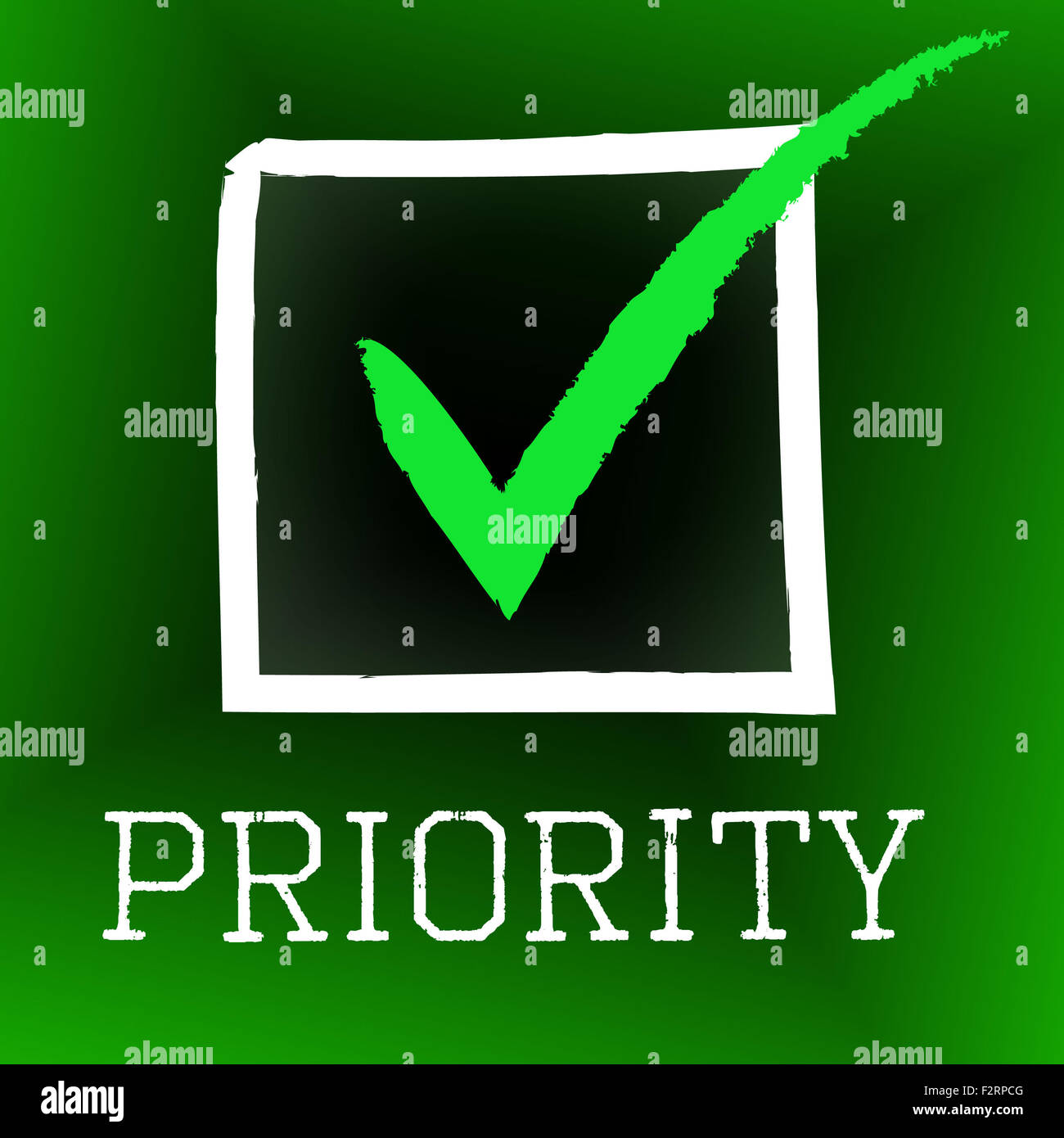 Tick Priority Meaning Important Checkmark And Urgent Stock Photo - Alamy
