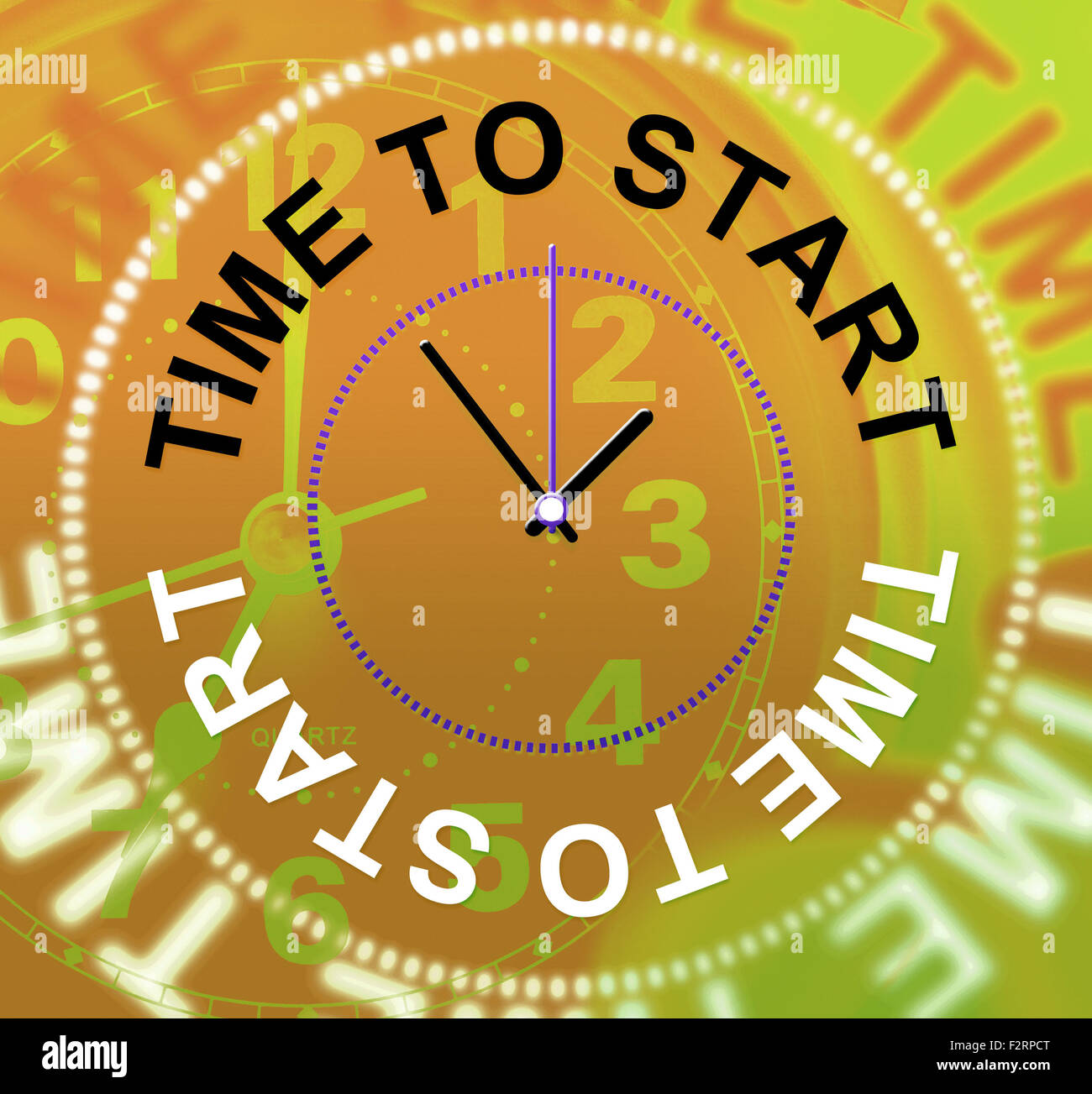 Time To Start Indicating At The Moment And Now Stock Photo - Alamy