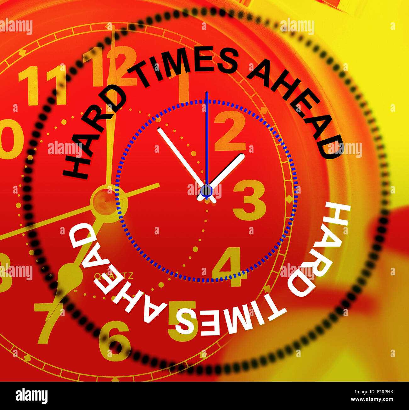 Hard Times Ahead Showing Difficulties Difficult And Risky Stock Photo ...