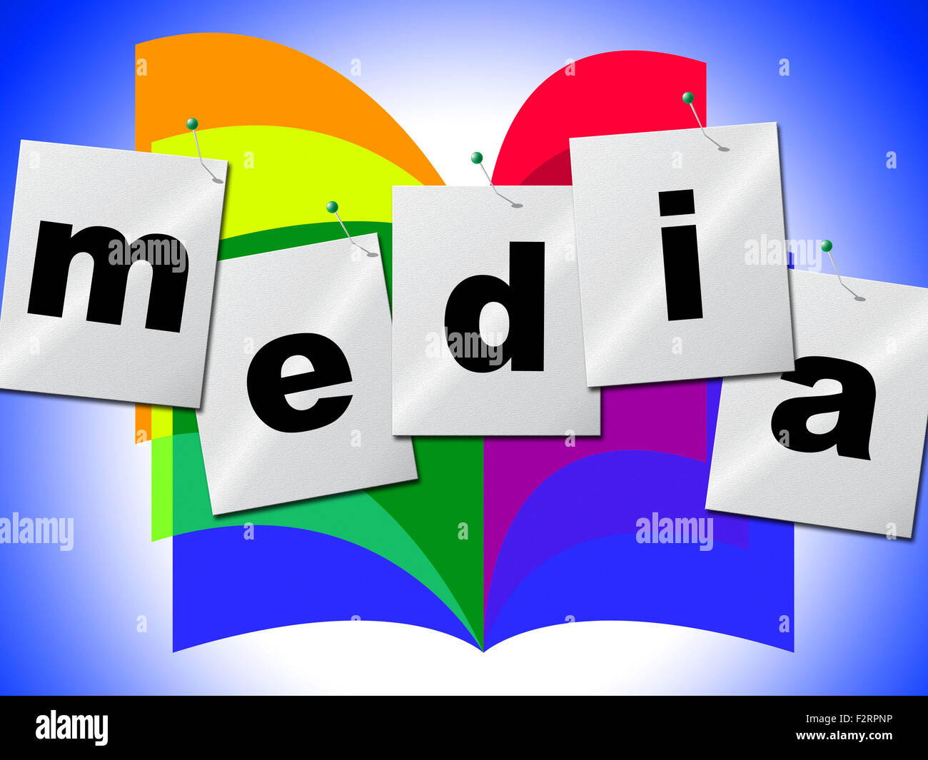 Word Media Representing Medium Newspaper And Tv Stock Photo - Alamy