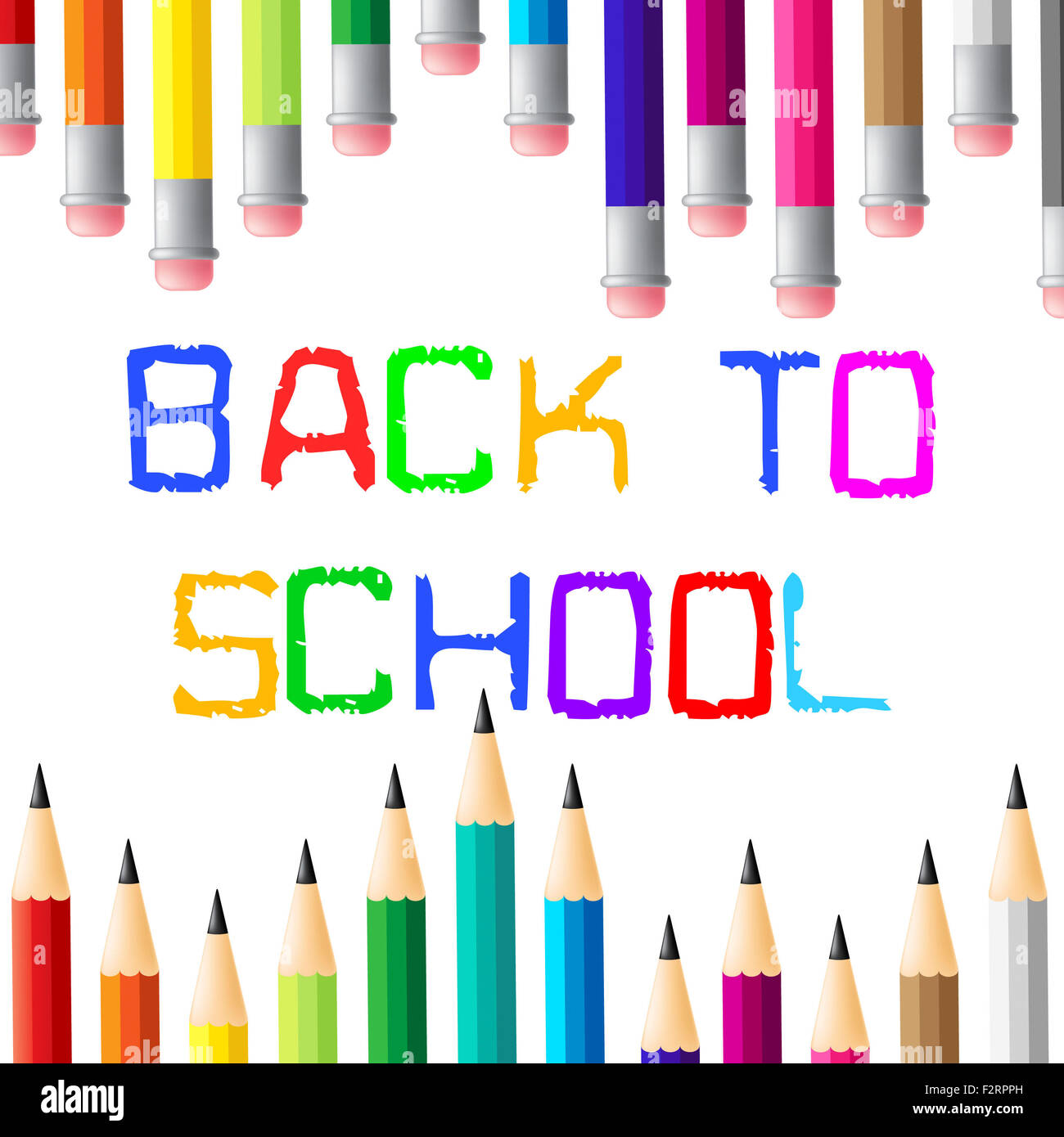 Back To School Indicating Learning Learn And Schooling Stock Photo - Alamy