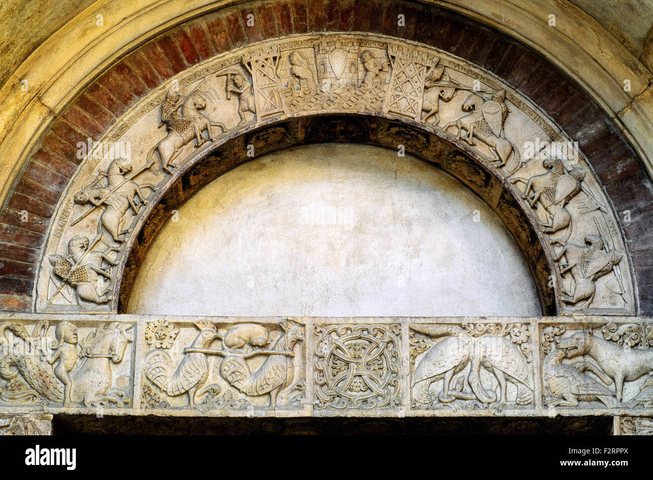 Modena cathedral door of pescheria hi-res stock photography and images ...