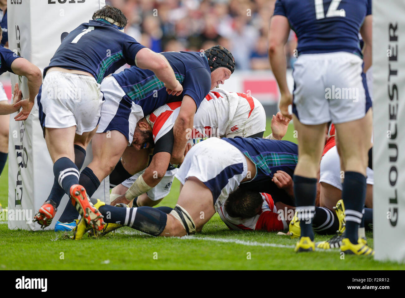 Gloucester, UK. 23rd Sep, 2015. Rugby World Cup. Scotland versus Japan ...