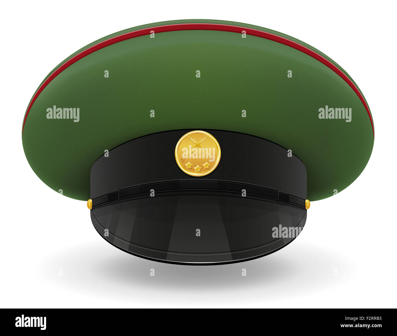 professional uniform cap or military illustration isolated on white ...