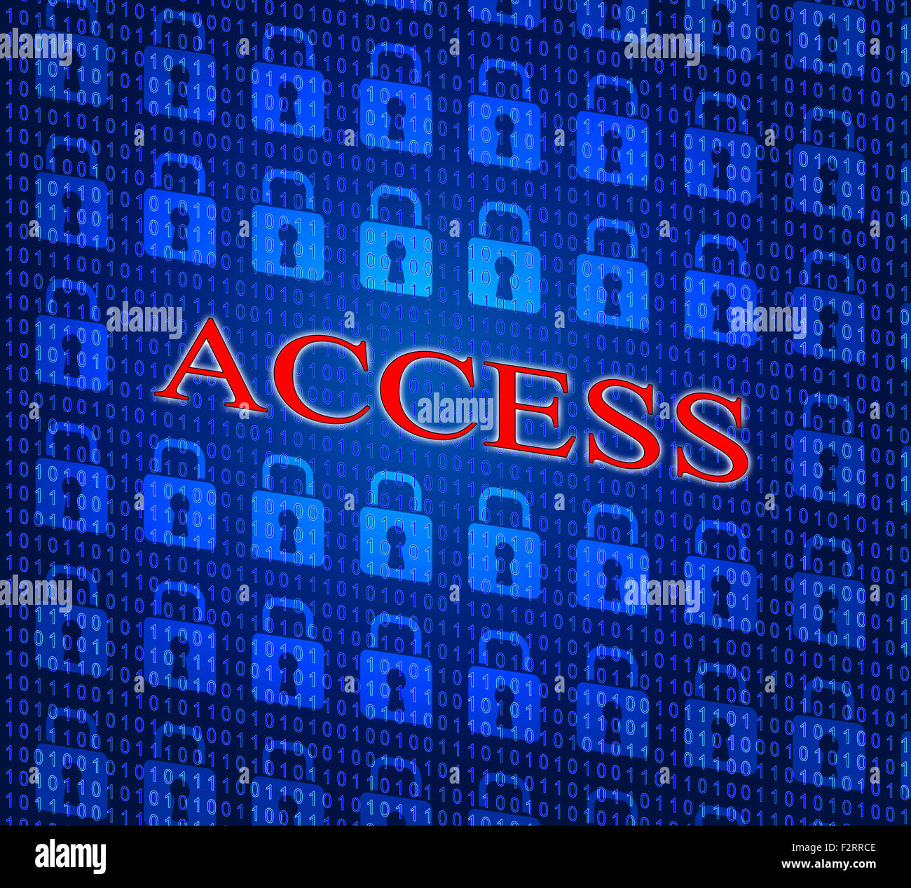 Access Security Indicating Secure Admittance And Entrance Stock Photo ...