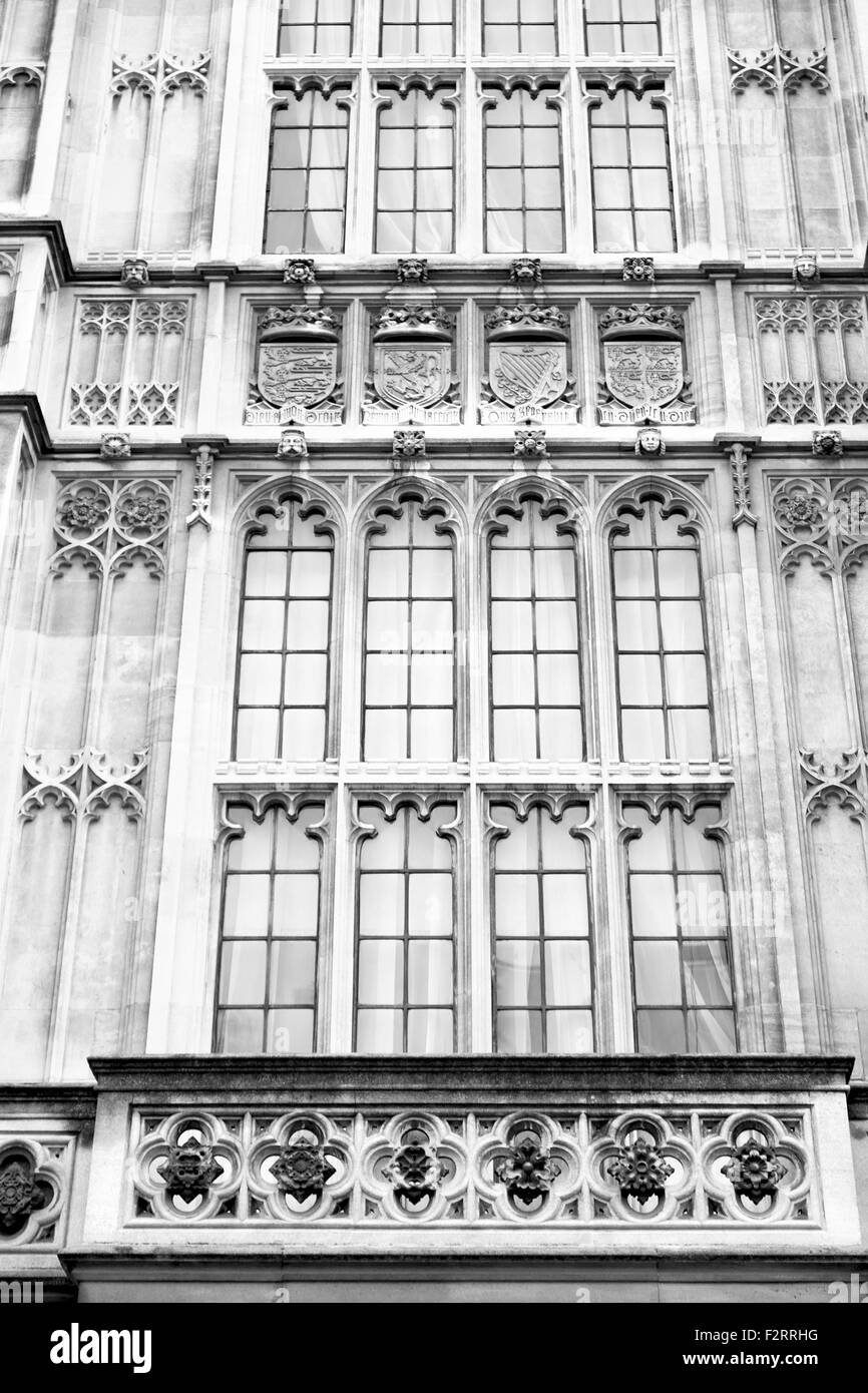 in london old historical parliament glass window structure and sky ...